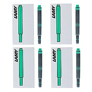 Lamy Fountain Pen Ink Cartridges, Green Ink, Pack of 20 (LT10GR)