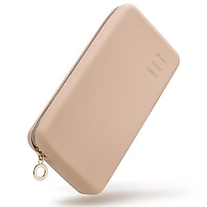 BEZOX Stylish Silicone Makeup Brush Bag - Travel Makeup Brush Holder, Portable Cosmetic Bag Zipper Pouch, Silicon Toiletry Bag Case - Khaki