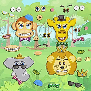 ArtCreativity Make Your Own Zoo Sticker Assortment, Set of 24 Sheets, Unique Arts ‘n Crafts Activity Supplies Kit for Kids, Sticker Prize, Fun Birthday Party Favor, Goodie Bag Filler