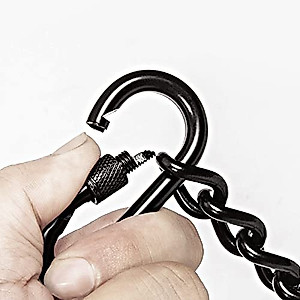 Velomill Hanging Chair Chain, Punching Bag Chain with Two Carabiners 2 Pack