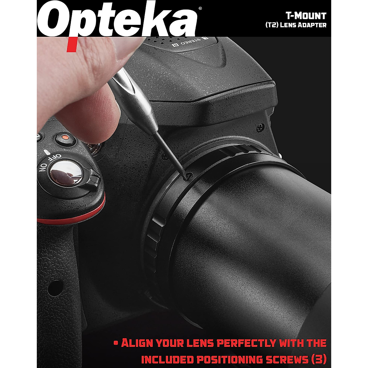 Opteka T-Mount (T2) Adapter Compatible for Canon EF EOS 80D, 77D, 70D, 60D, 60Da, 50D, 7D, 6D, 5D, 5Ds, T7i, T7s, T6s, T6i, T6, T5i, T5, T4i, T3i, T3, T2i, SL2 and SL1 Digital SLR Cameras