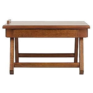 Winsome Anderson, Flip Top with Drawer, Foldable Legs Lap Desk, Teak, 25.37x13.78x8.06