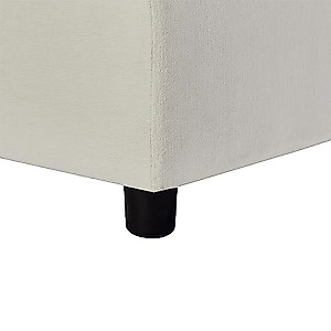 Aiuyesuo Modern L-Shaped Convertible Sectional Sofa with Reversible Chaise, Linen Fabric Upholstery Couch for Living Room Office, Sturdy Wooden Frame (Beige-4)