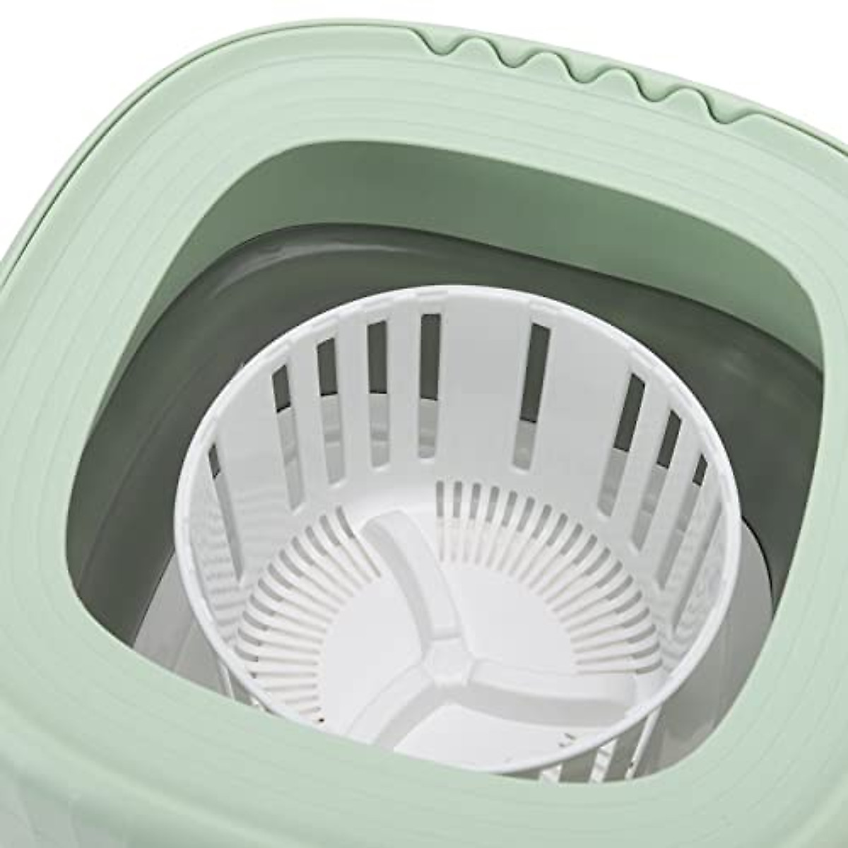Washing Machine, 6L Folding Bucket Washer Portable Mini Foldable Washing Machine for Socks Underwear Baby Clothing 100-240V (US Plug)