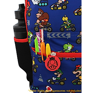 Nintendo Mario Kart Boys Girls Teen 16 Inch School Backpack (Blue, One Size)