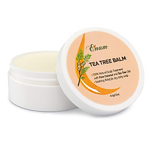Enam Hair Balm - Natural Conditioner for Dry, Itchy Scalp - Tea Tree, Rosemary, Argan, Peppermint Oils - Soothes Dandruff, White Flaky Scalp - Stimulates Scalp - 2 Fluid Ounces