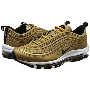 Nike Air Max 97 Og QS Mens Running Trainers 884421 Sneakers Shoes (UK 7 US 8 EU 41, Metallic Gold University red 700)