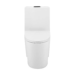 Swiss Madison Well Made Forever SM-1T254HB, St. Tropez One Piece Elongated Toilet Dual Vortex Flush, Black Hardware