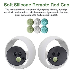 Oculus Quest 2 Protective Cover Set,Oculus Quest 2 Controller Straps,Quest Lens Cover,Lens Protect Cover for Oculus Quest 2,Anti-Throw Sweatproof Handle Protective Sleeve