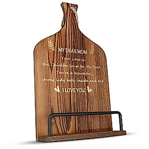 VYNOPA Retirement Gifts for Women Happy Retirement Cookbook Stand Adjustable Recipe Book iPad Rustic Holder Gift for Mom with Unique Engraved