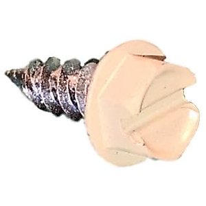SCREWIT Brand #8 x 1/2 inch Gutter and downspout Colored Zip Screws with 1/4 inch Head (25 Pack) ((Almond)