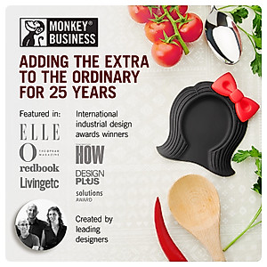 Betty's Fun Wig-Shaped Silicone Spoon Rest/Utensil Rest from a Series of Cool Kitchen Gadgets | 50s-Style Spoon Rest for Kitchen Counter | Original Kitchen Accessories by Monkey Business