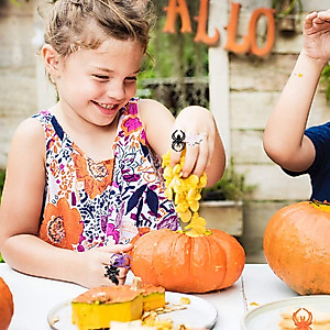 Halloween Spider Rings Bat Ring 150 Pcs, Fake Plastic Glow-in-The-Dark Women Finger Bat Ring Trick or Treat Toy Gifts for Kids Halloween Costume Accessories Party Decoration Black Purple Orange