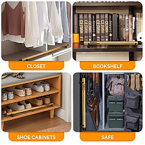 Gun Safe Dehumidifier Rod Golden Rod - High Power, Easy Installation Plug-in Dehumidifier, Superior Moisture, Keep Dry for Gun Safes,Cabinets, Closets (18 Inch)