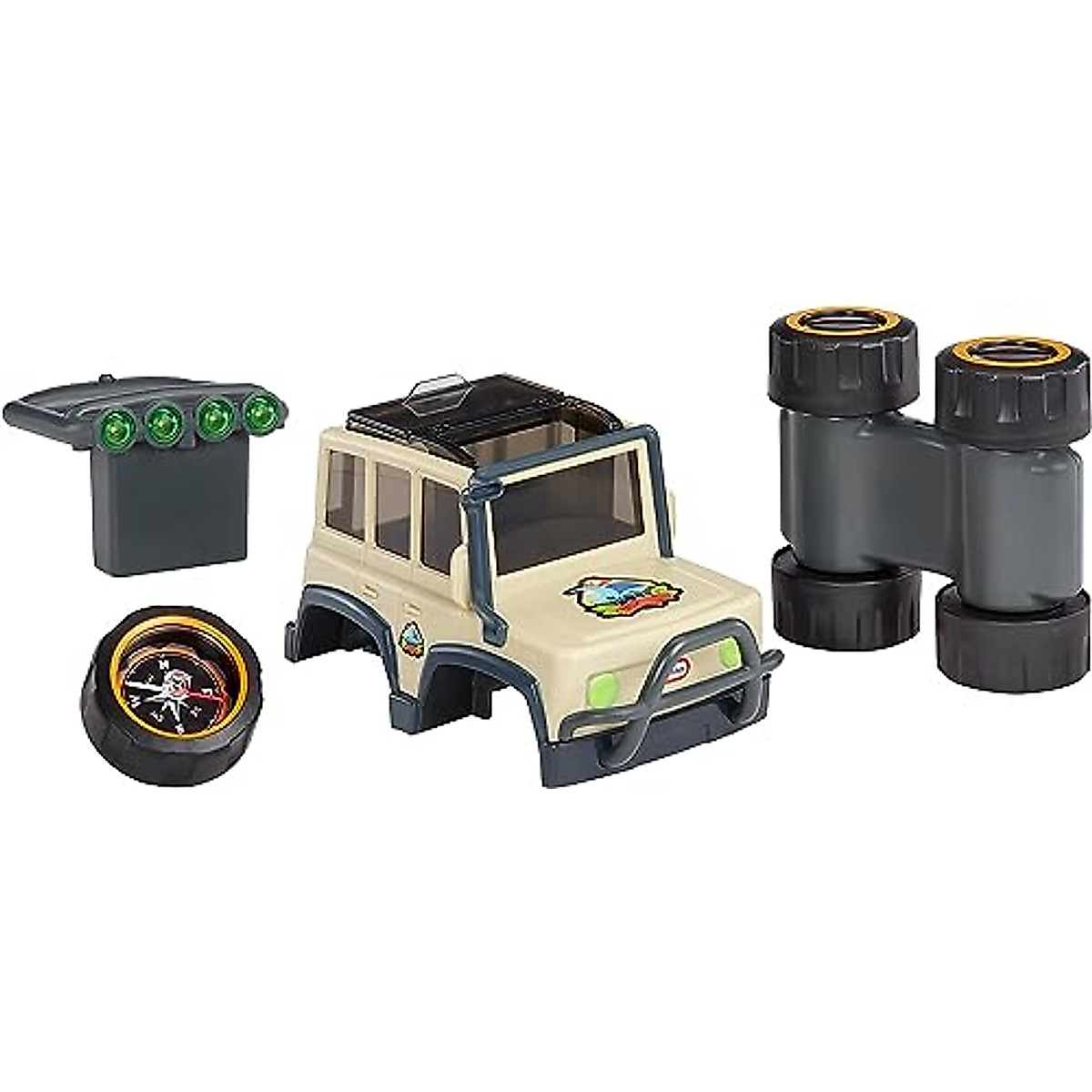 Little Tikes Big Adventures Binocular Searching Safari SUV STEM Toy Vehicle with Binoculars, Flashlight, and Compass for Girls, Boys, Kids Ages 3+