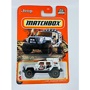 Matchbox 2022 - Jeeps Wrangler SUPERLIFT - White - Adventures World Tour - 99/100 - Mint/NrMint - Ships Bubble Wrapped in a Box