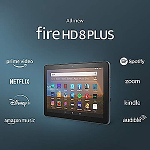 Certified Refurbished Fire HD 8 Plus tablet, HD display, 64 GB, (2020 release), our best 8" tablet for portable entertainment, Slate
