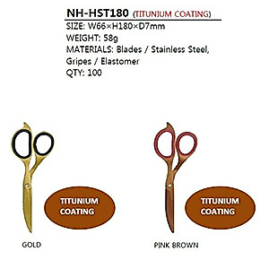 NAKABAYASHI Stationery Hikigiri Slim Scissors for Delicate Cutting (Champagne Gold)