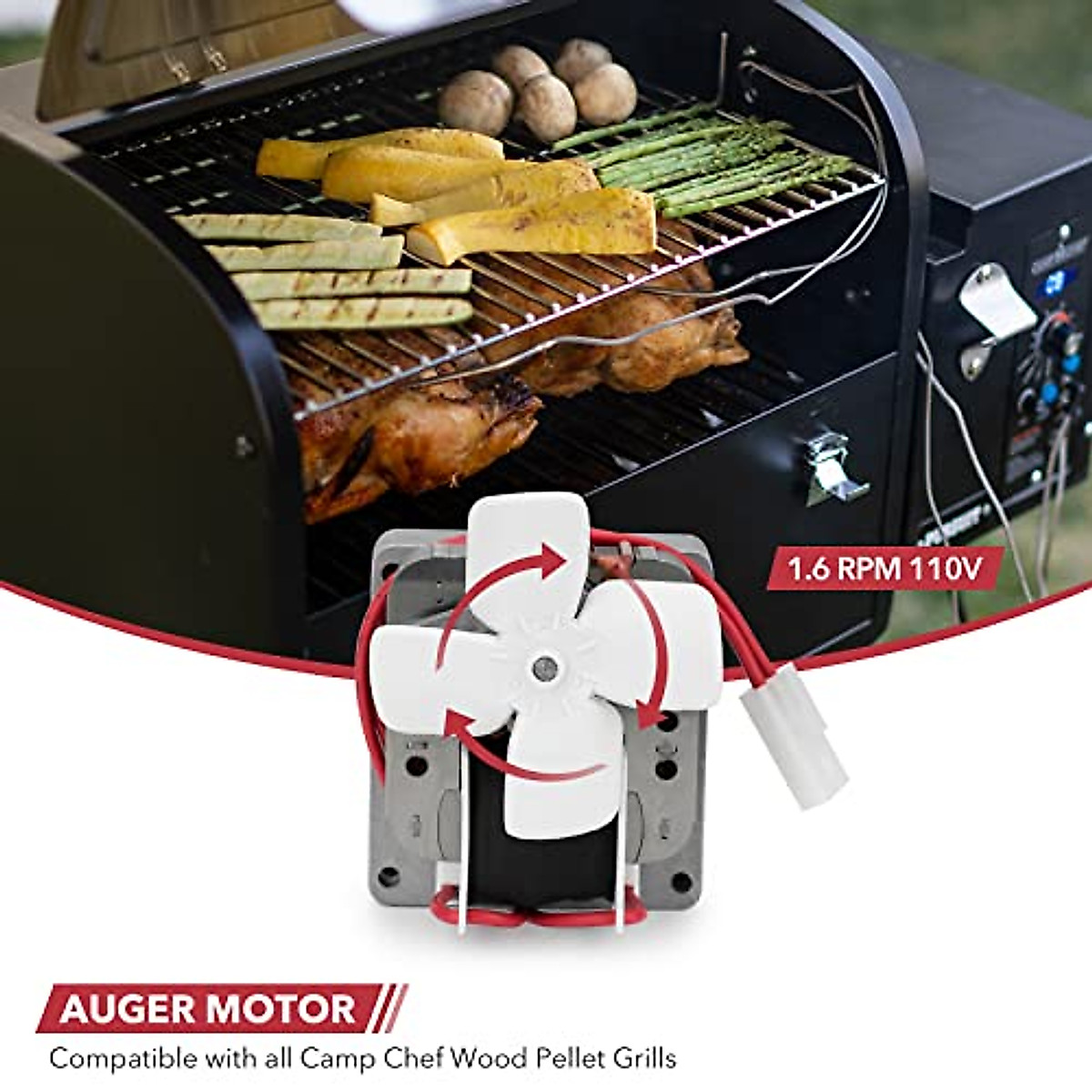 Stanbroil Replacement Auger Motor Kit/Drive Motor Kit Fits All Camp Chef Wood Pellet Grills