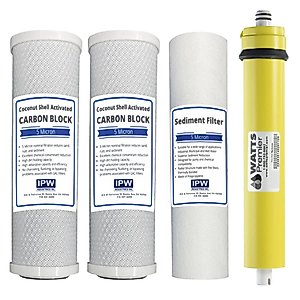Watts Replacement Water Filters for WP-4V Reverse Osmosis System w/ 50 GPD Membrane 560018