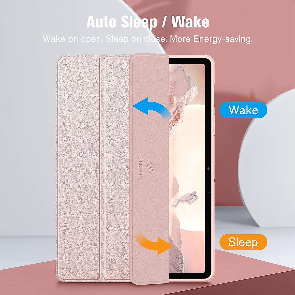 Fintie Hybrid Slim Case for Samsung Galaxy Tab S8/Tab S7 11 Inch (Model SM-X700/X706/T870/T875/T878) with S Pen Holder, Shockproof Cover with Clear Transparent Back Shell, Rose Gold