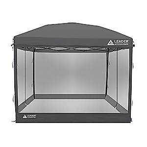 Leader Accessories Mesh Screen Zippered Wall Panels for 10' x 10' Canopy (Tent Walls Only, Frame and Top Not Included) (Grey mesh Wall)