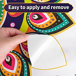 MOVINPE Diwali Decorations Set for Home, Rangoli Stickers For Floor Entrance Wall Porch Marigold Garland Happy Diwali Banner Indian Diwali Diyas Rangoli Decoration