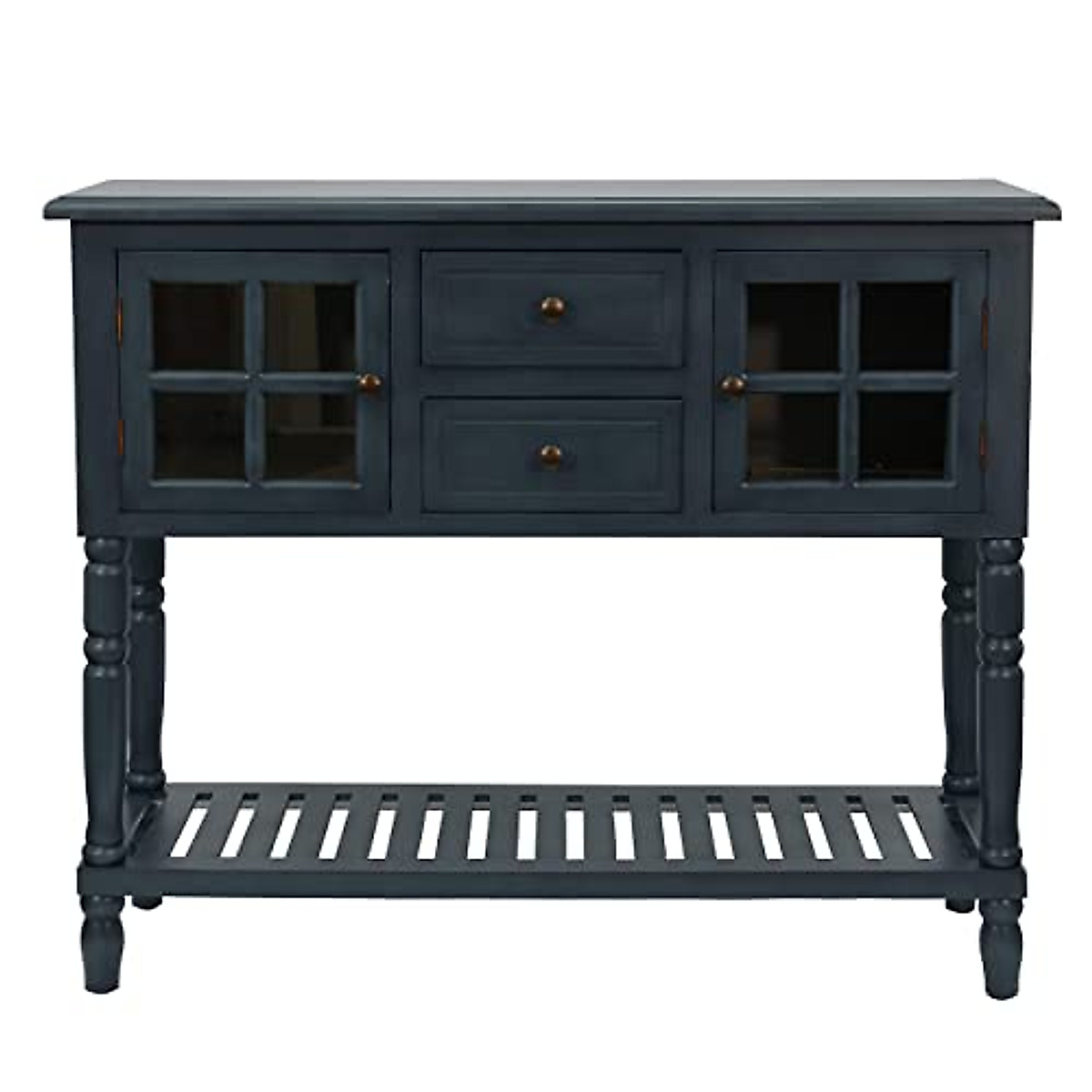 Decor Therapy Morgan Two Door Console Table, Antique Navy
