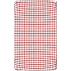 Pink Gingham Themed Fitted Crib Sheet,Standard Crib Mattress Fitted Sheet Soft and Breathable Bed Sheets-Great for Boy or Girl Room or Nursery,28“ x52“,Blush Dried Rose