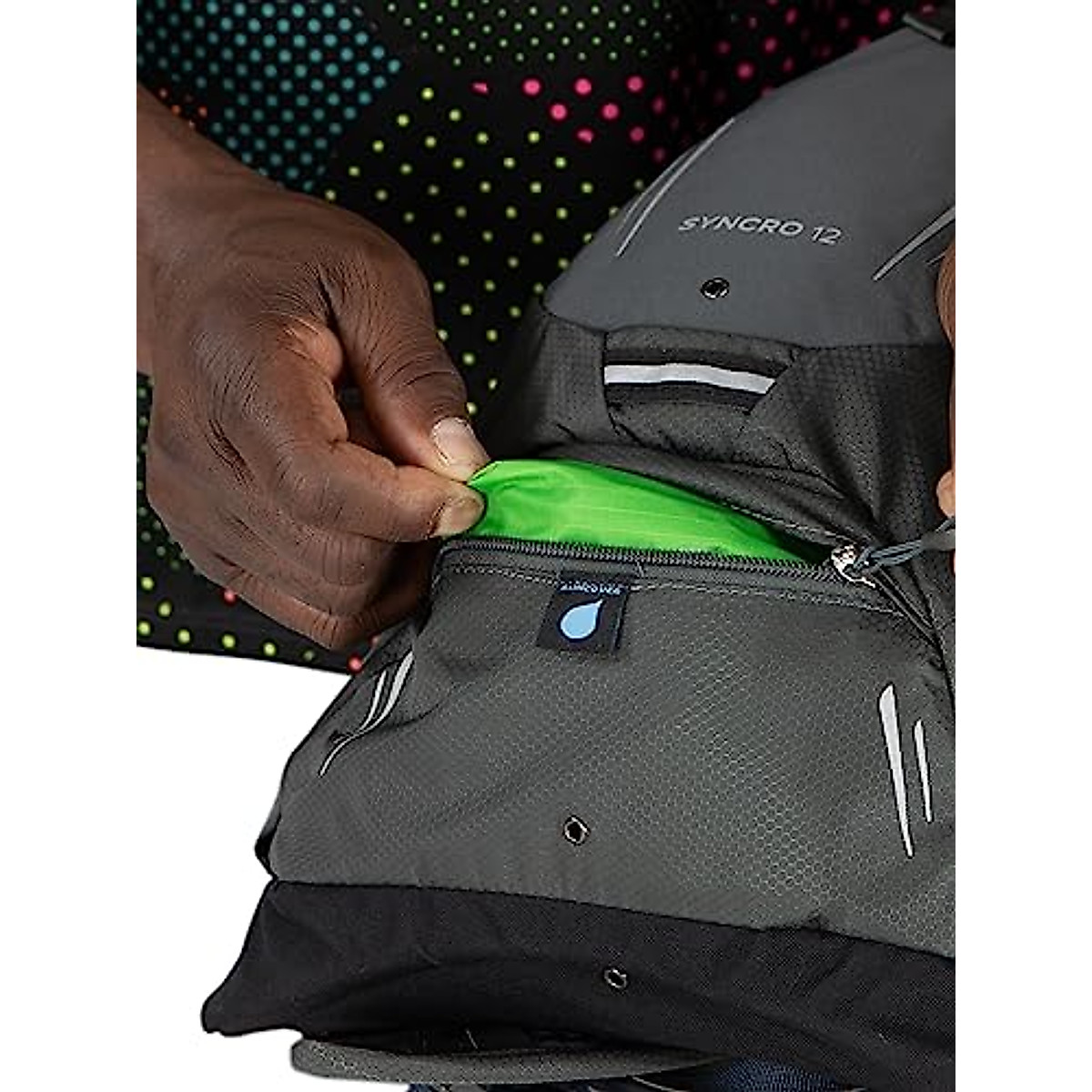 Osprey Syncro 12L Men's Hiking Backpack with Hydraulics Reservoir, Coal Grey, One Size