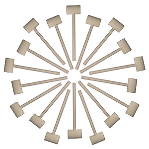 18 Pieces Wooden Hammers, Cute Mini Hammers for Crafts and Breakable Heart Chocolate