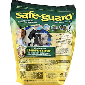 Safe-Guard 0.5% Pellets 1 lb Bag for Use in Horses, Swine, Cows, Zoo and Wildlife Animals