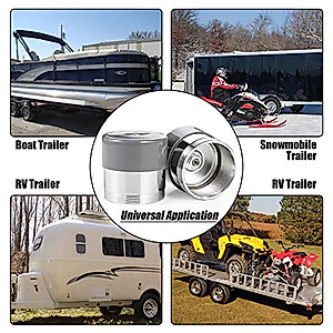 CZC AUTO Wheel Bearing Protectors Chromed 1.78'' with Protective Bras for Trailer Boat, Pair