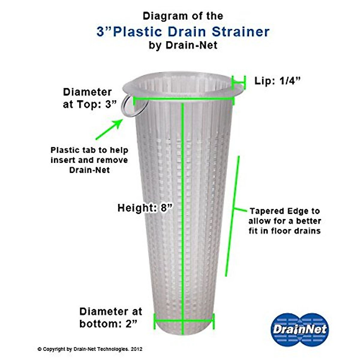3" Plastic Mesh Drain-Net Drain Strainer