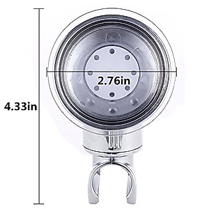 Zeta® Adjustable Attachable Rotatable Bathroom ABS Handheld Showerhead Bracket Wall Mount Holder with Suction Cup, Polished Chrome