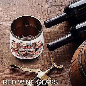 WYUSPGK 304 Stainless Steel Insulated Cup, Yorkie Floral Print Smooth Rim, Durable & Reusable - Perfect for Office, Home, And Travel