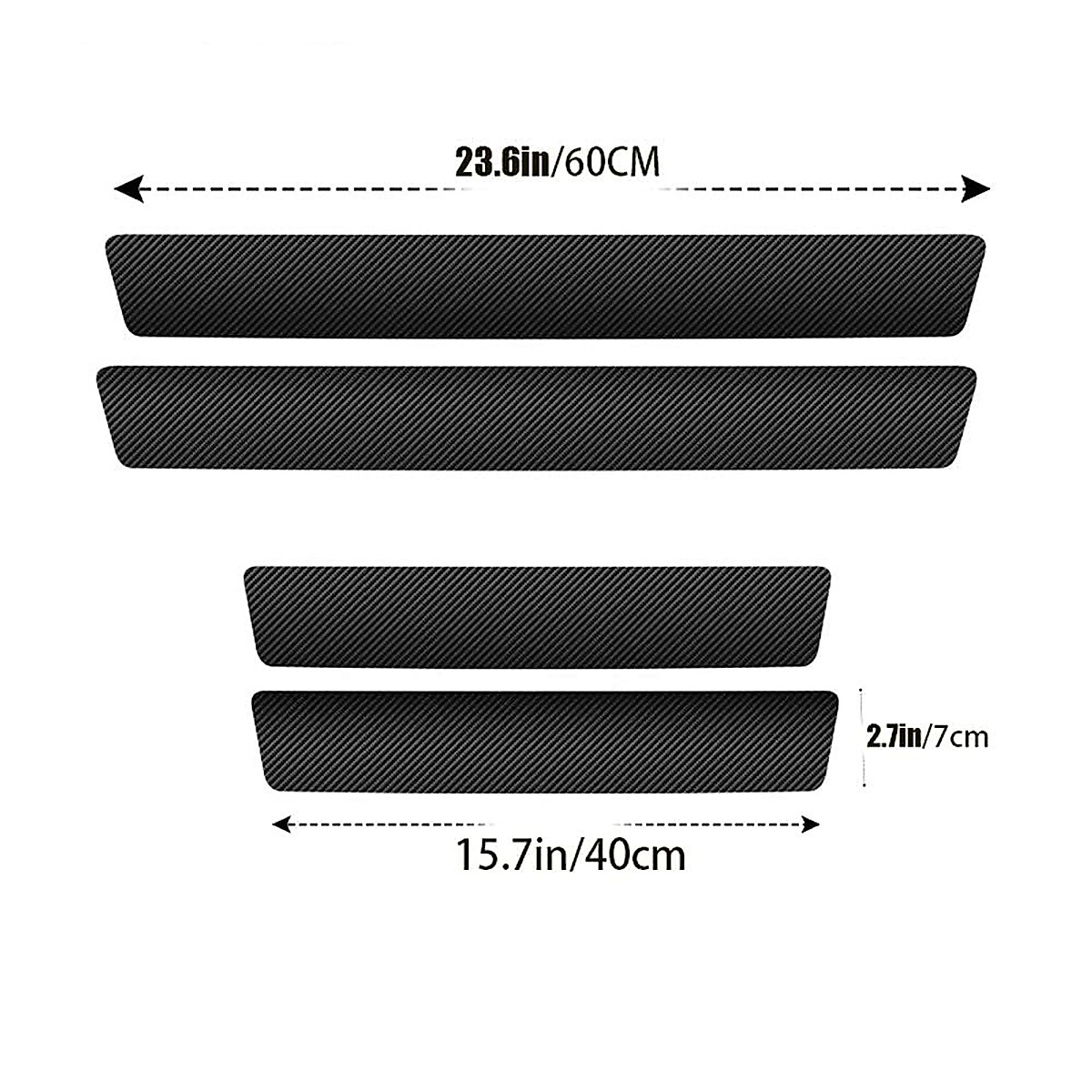 4Pcs/Set,Car Door Sill Plate Protectors,Carbon Fibre Vinyl Reflective Car Door Sill Decoration Scuff Plate for SR5 Off Road Racing Development Compatible with Tundra Tacoma 4 Runner Land FJ Cruiser