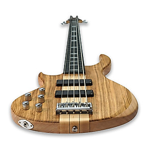 Left-handed Fretless 5 String Electric Bass Guitar Okoume body