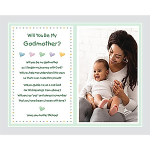 Poetry Gifts Will You Be My Godparents, Godmother or Godfather, Custom 8x10 Inch Print Personalized with Photo and Name of Godchild