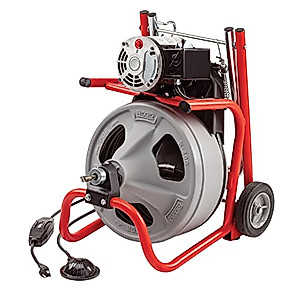 RIDGID 52363 Model K-400 Drain Cleaning 120-Volt Drum Machine Kit with C-32IW 3/8" x 75' Cable