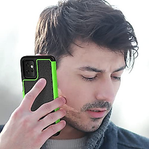 FNTCASE for Motorola Moto G-Power-2023 Case: Moto G 5G 2023 Case | Dual Layer Protective Heavy Duty Cell Phone Cover Shockproof with Textured - Military Protection Bumper - Green