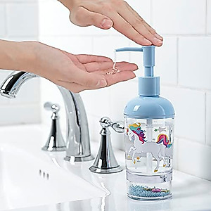 Allure Home Creation Unicorn & Rainbow 4-Piece Plastic Bath Accessory Set