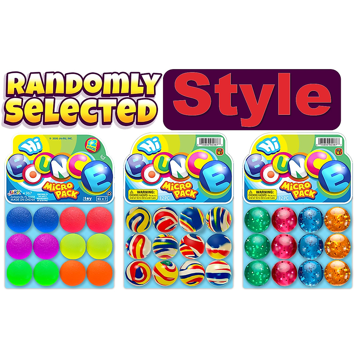 2CHILL Super Bouncy Balls Hi Bounce (6 Packs of 12 Balls) Small Toys Party Favors. Racketball Kids Prize Premium Giveaways Gift Toy. Mini Colorful Rubber Balls. Bulk Party Favors. 967-6s