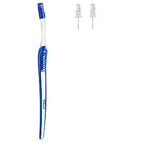 Oral-B Interdental Brush Handle with 2 Tapered Refill Brushes