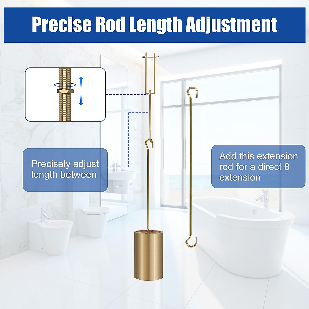 Tub Drain Linkage Assembly with Trip Lever and Strainer Done Cover, Trip Lever Overflow Faceplate Trim Kit with Screws, Fit for Trip Lever Bath Tub Waste and Overflow Drain(Matt Black)