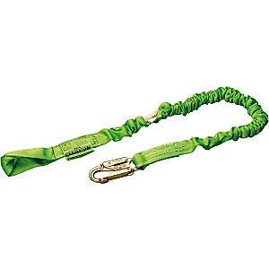 Miller by Honeywell 233M/6FTGN 6-Feet Manyard II Shock-Absorbing Stretchable Web Lanyard with 1 Locking Snap Hook and 1 Choke-off Loop, Green