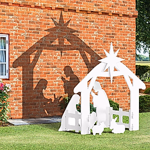 JAZIPO Large Nativity Scene Outdoor, Weather-Resistant Nativity Set Christmas Holy Family Christmas Decorations Outdoor for Front Yard, Lawn and Church