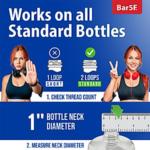 Liter 33.8 oz Shampoo Conditioner Pumps Fits Salon Brand Bottles, 2-Pack Pump Top Dispenser Compatible with 1-inch Neck Diameter Bottles (Black)