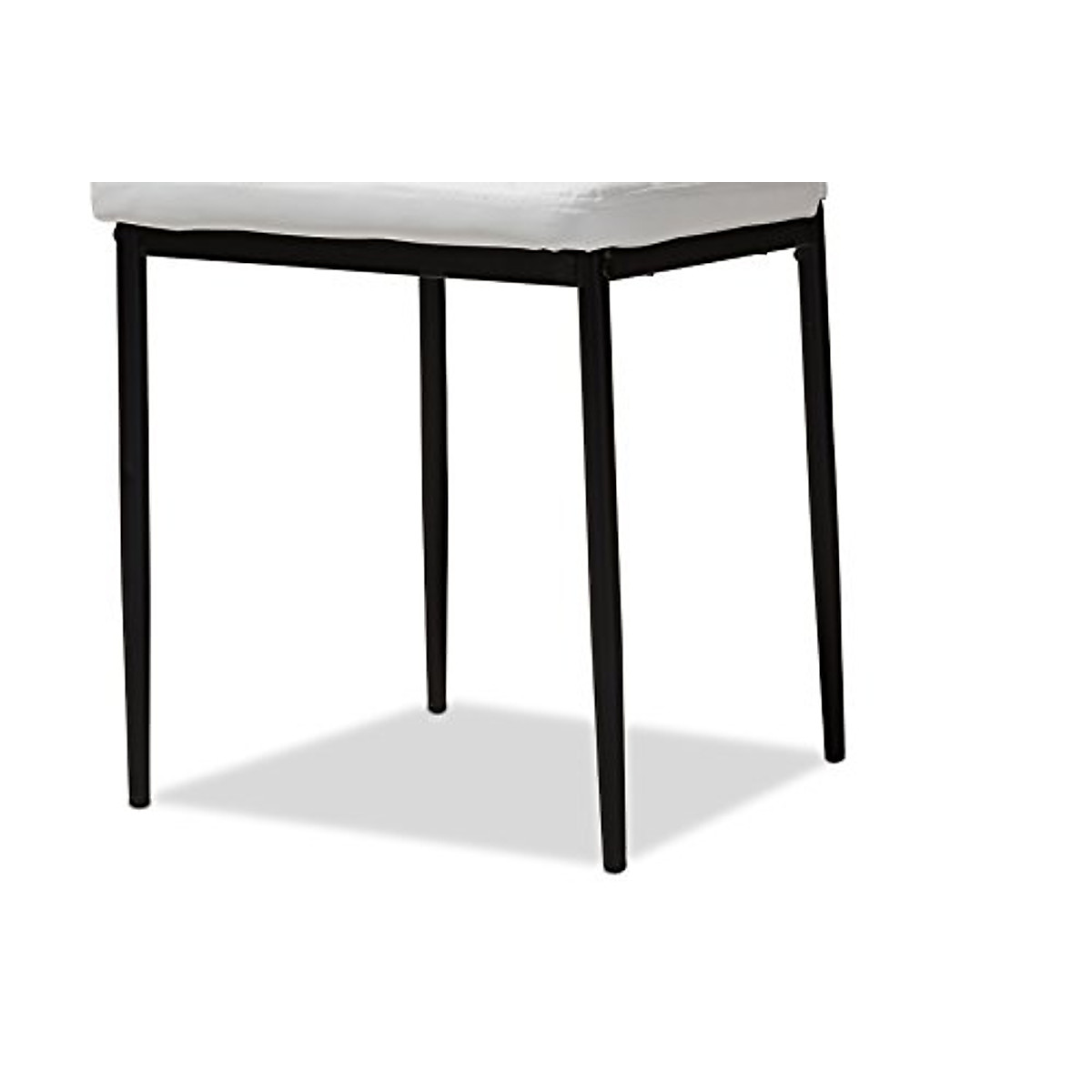 Baxton Studio Blaise Modern and Contemporary White Faux Leather Upholstered Dining Chair