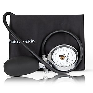 Dixie EMS BP Cuff, Aneroid Professional Sphygmomanometer, Precise Monitoring Blood Pressure Cuff Manual for Adults - Black